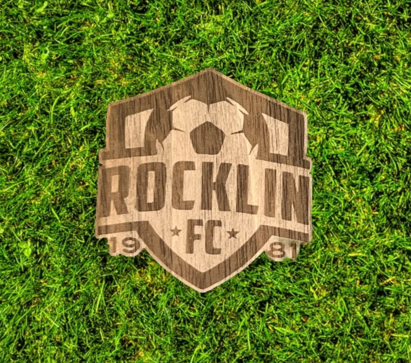 Rocklin FC Wood Veneer Sticker – Laser Llama